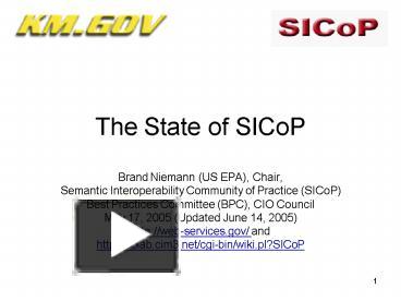 PPT – The State of SICoP PowerPoint presentation | free to view - id ...