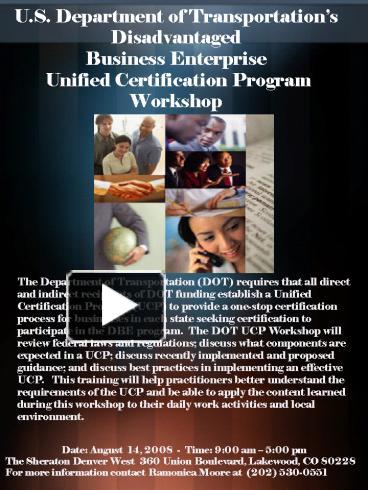 U'S' Department of Transportations Disadvantaged Business Enterprise ...