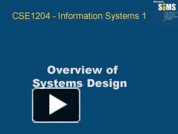 Overview of Systems Design presentation | free to view