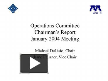 PPT – Operations Committee PowerPoint presentation | free to view - id ...