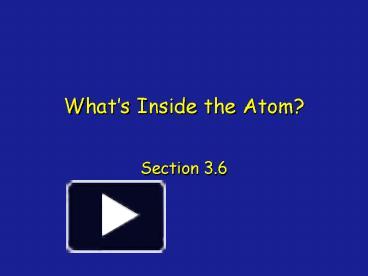 PPT – Whats Inside the Atom PowerPoint presentation | free to view - id ...