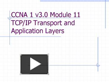 CCNA 1 v3'0 Module 11 TCPIP Transport and Application Layers ...