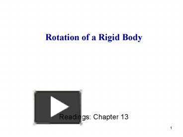 Rotation of a Rigid Body presentation | free to download