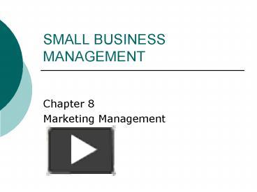 PPT – SMALL BUSINESS MANAGEMENT PowerPoint presentation | free to view ...