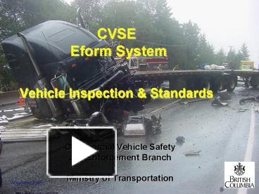 CVSE Eform System Vehicle Inspection presentation | free to view