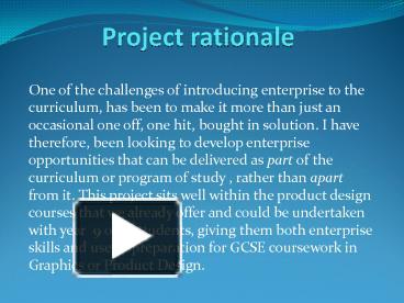PPT – Project rationale PowerPoint presentation | free to view - id ...
