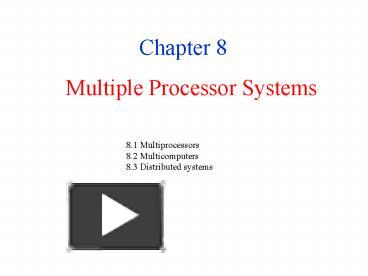 PPT – Multiple Processor Systems PowerPoint presentation | free to view ...