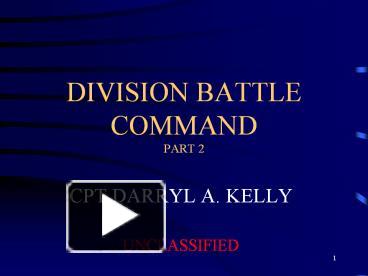 PPT – DIVISION BATTLE COMMAND PART 2 PowerPoint presentation | free to ...