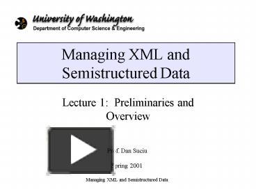 Lecture 1: Preliminaries and Overview presentation | free to download