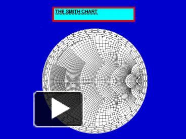 Part 3 The Smith Chart and its Applications presentation | free to view