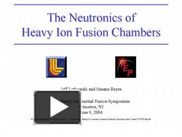 The Neutronics of presentation | free to download