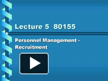 PPT – Personnel Management PowerPoint presentation | free to view - id ...
