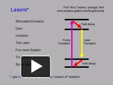 PPT – Lasers PowerPoint presentation | free to view - id: 16454a-NWM4Z