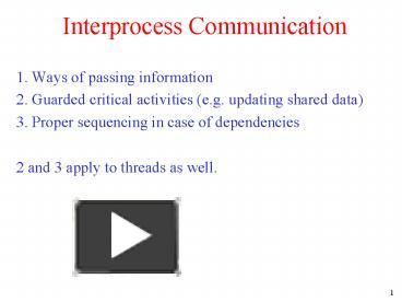Interprocess Communication presentation | free to download