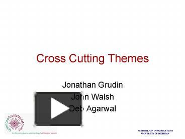 Cross Cutting Themes presentation | free to view