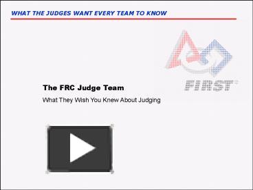 FRC Presentation presentation | free to view