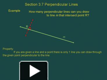 PPT – Section 3'7 Perpendicular Lines PowerPoint presentation | free to ...