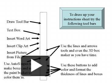 PPT – Use AutoShapes to make boxes and use the paint bucket to color ...