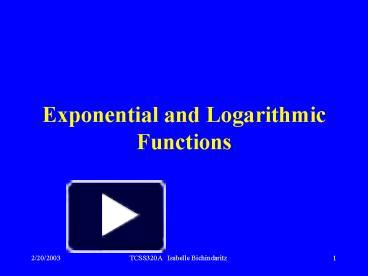 Exponential and Logarithmic Functions presentation | free to view