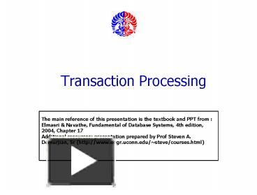 PPT – Transaction Processing PowerPoint presentation | free to view ...