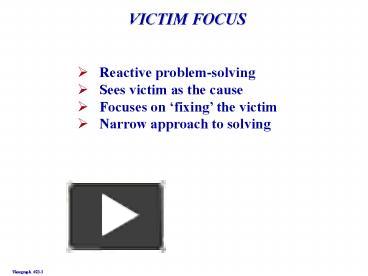 PPT – VICTIM FOCUS PowerPoint presentation | free to view - id: 165517 ...