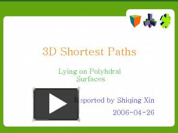 PPT – 3D Shortest Paths PowerPoint presentation | free to view - id ...