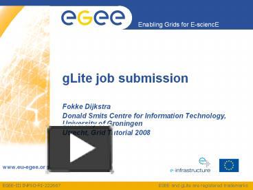 gLite job submission presentation | free to download