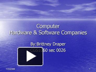 Computer Hardware presentation | free to view