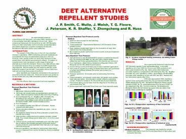 DEET ALTERNATIVE presentation | free to view