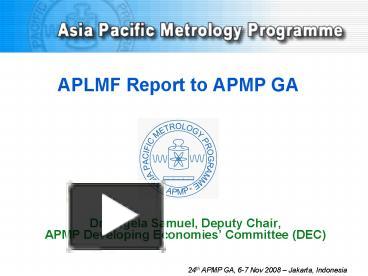 PPT – APLMF Report to APMP GA PowerPoint presentation | free to view ...