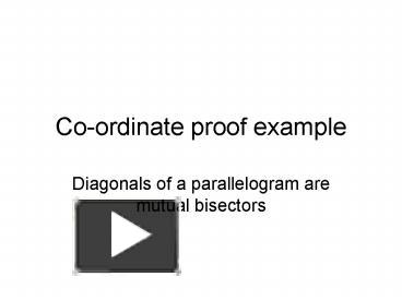 PPT – Coordinate proof example PowerPoint presentation | free to view ...