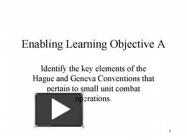 PPT – Enabling Learning Objective A PowerPoint presentation | free to ...