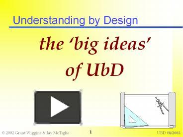 Understanding by Design presentation | free to view