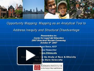 PPT – Opportunity Mapping: Mapping as an Analytical Tool to Address ...