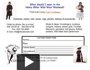 COSTUME ORDER FORM presentation | free to view