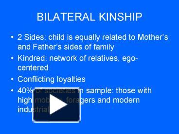 PPT – BILATERAL KINSHIP PowerPoint presentation | free to view - id ...