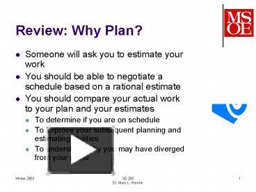 PPT – SE280 Dr' Mark L' Hornick PowerPoint presentation | free to view ...