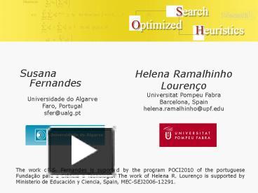 PPT – Optimized Search Heuristics: a Survey PowerPoint presentation ...