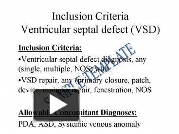 Inclusion Criteria Ventricular septal defect VSD presentation | free to ...