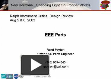 PPT – EEE Parts PowerPoint presentation | free to view - id: 167f16-ZDc1Z