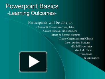 Powerpoint Basics Learning Outcomes presentation | free to view