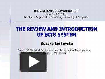 THE REVIEW AND INTRODUCTION OF ECTS SYSTEM presentation | free to view