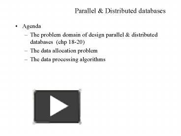 PPT – Parallel PowerPoint presentation | free to view - id: 16857d-ZDc1Z
