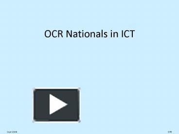 PPT – OCR Nationals in ICT PowerPoint presentation | free to view - id ...