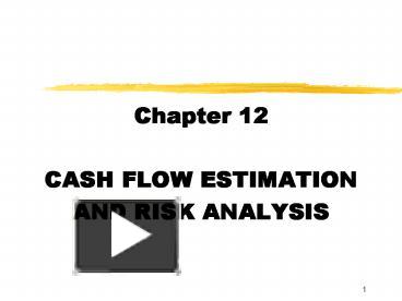 CASH FLOW ESTIMATION presentation | free to view