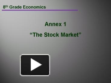 Annex 1 presentation | free to view