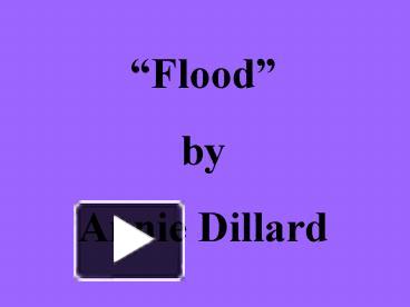 PPT – Flood PowerPoint presentation | free to view - id: 169a78-ZDc1Z