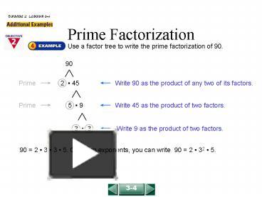 Prime Factorization presentation | free to view