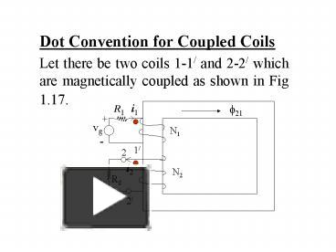 PPT – The instantaneous value of current i1 is shown as at 1 and at 1 ...