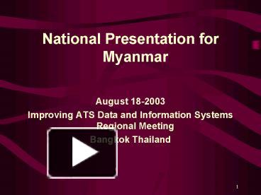 PPT – National Presentation for Myanmar PowerPoint presentation | free ...